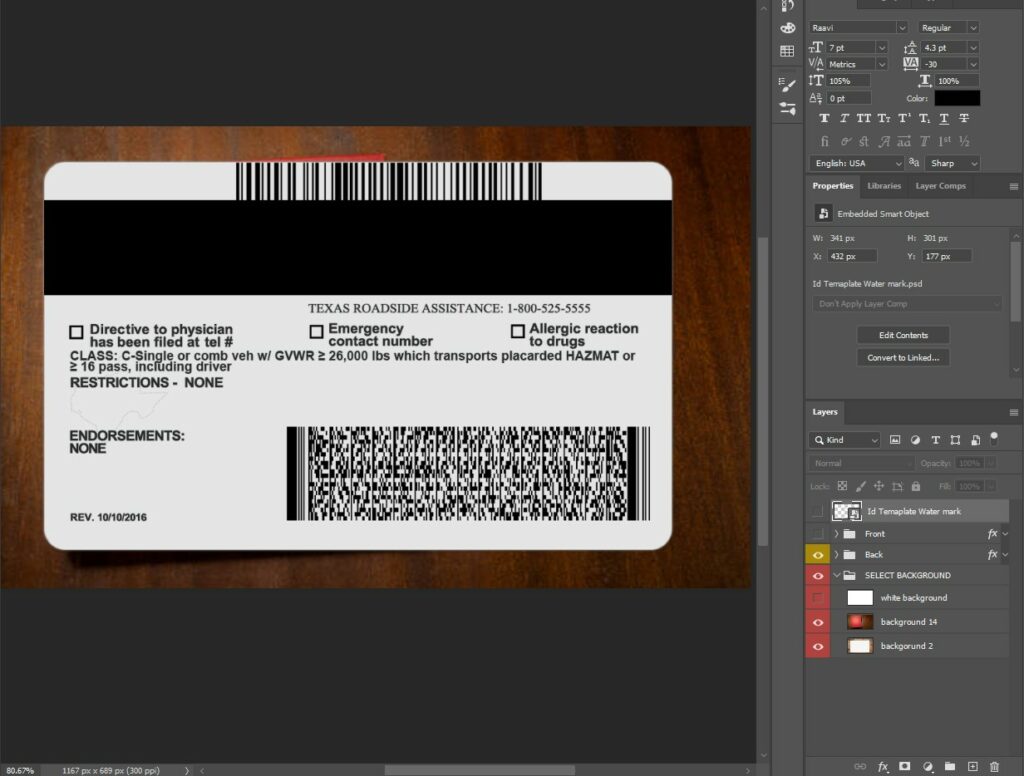 Texas Driver License Psd Template E T Card Store Bd